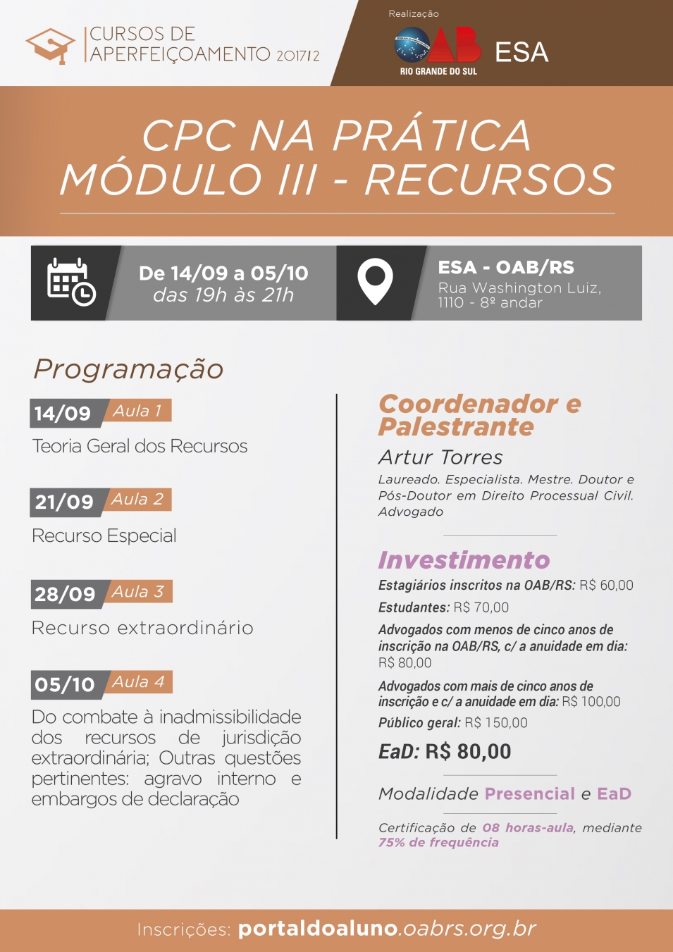 OAB/RS - CPC na Prática – Módulo III - Recursos